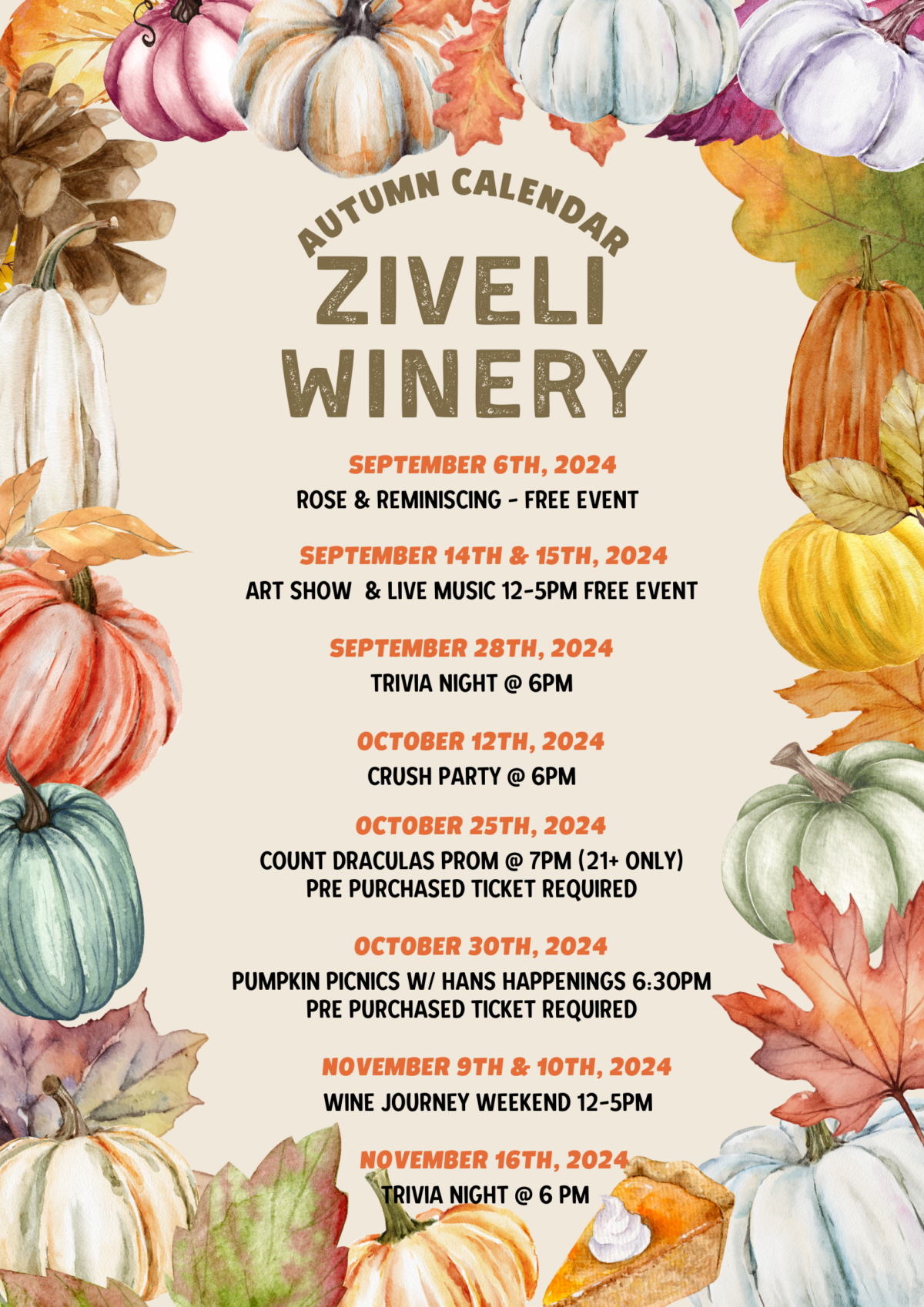 Winery Events – Ziveli Winery